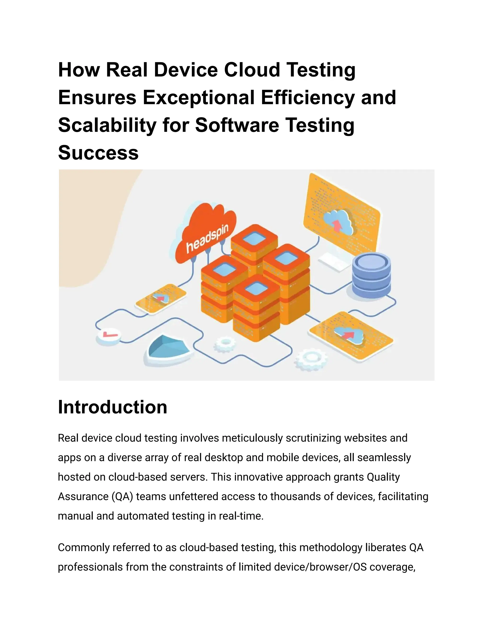 How Real Device Cloud Testing Ensures Exceptional Efficiency and ...