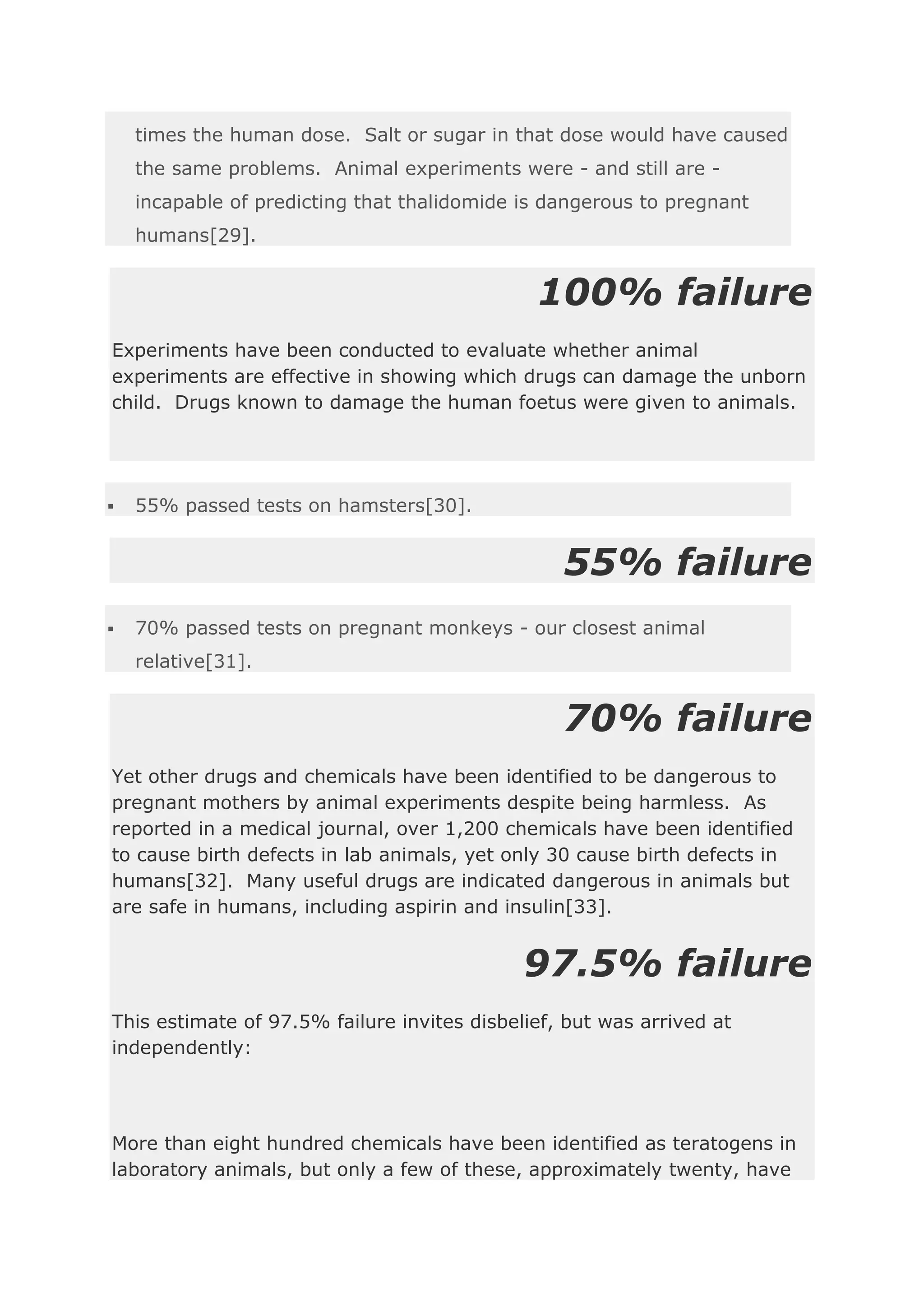 How reliable are animal experiments? Exposing failure rates from animal ...