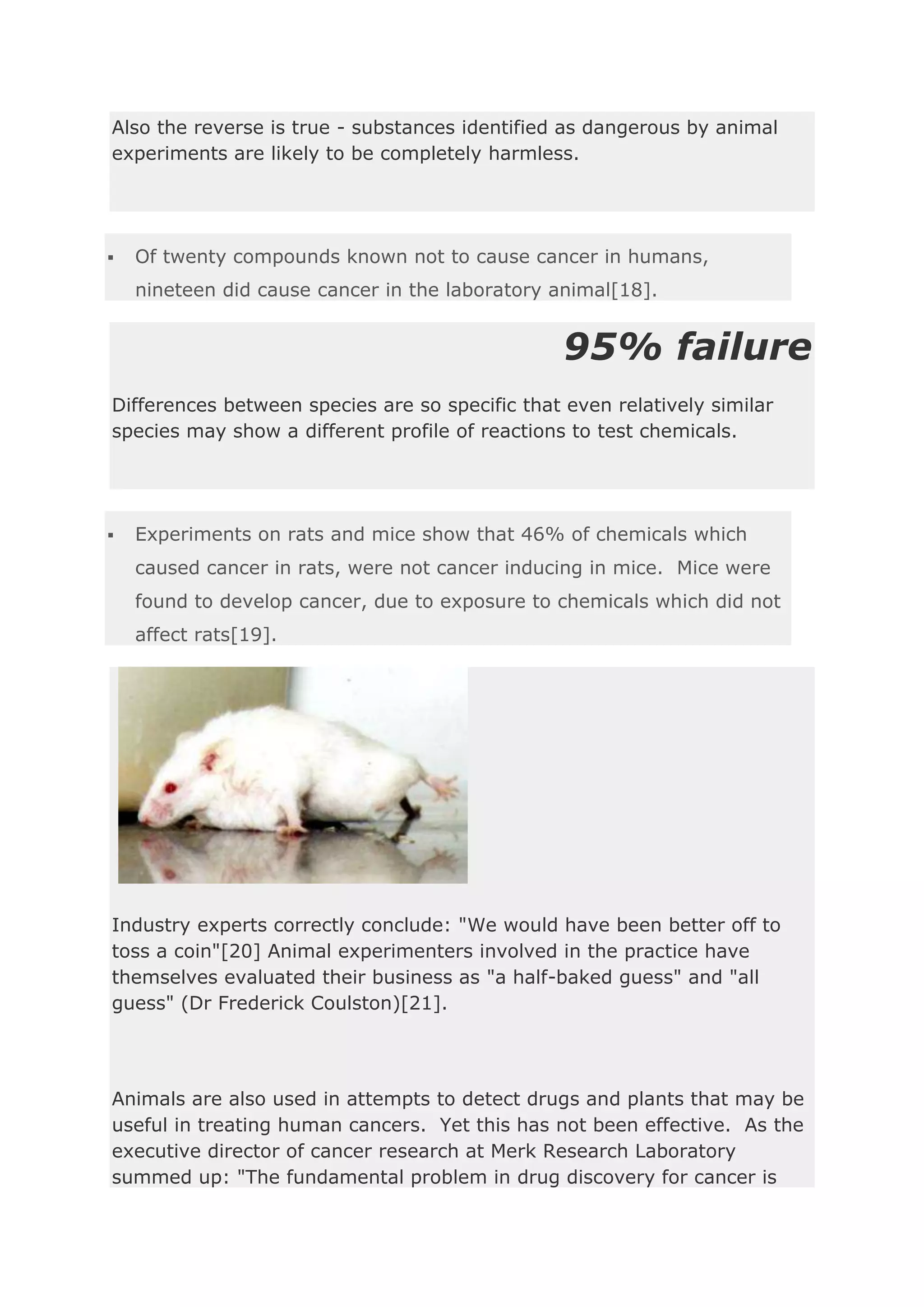 How reliable are animal experiments? Exposing failure rates from animal ...