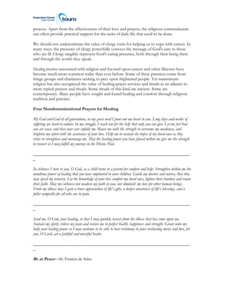 How religion and spirituality can help handout | DOC