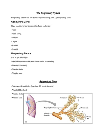 Respiratory System Tissues
