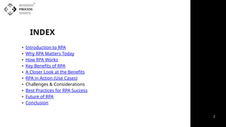 Transforming Workflows: The Power of Robotic Process Automation (RPA ...