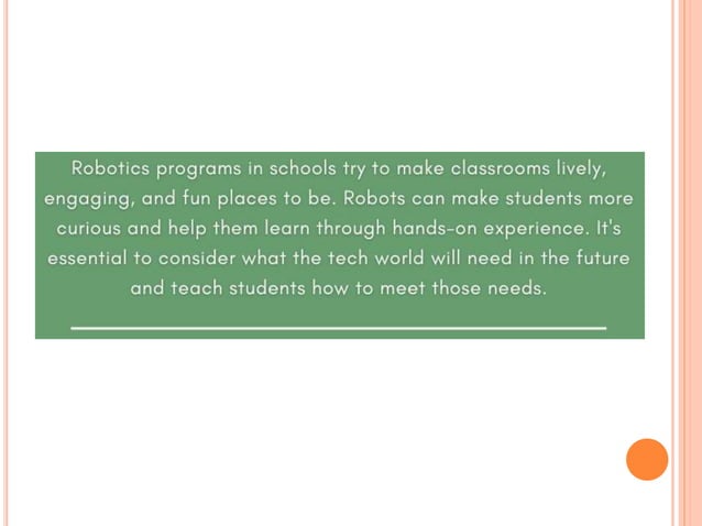 How Robotics Improves Education at School - RoboGenius | PPTX