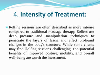 How Rolfing differ from Traditional Massage Therapy? | PPT