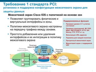Как маршрутизатор Cisco ISR помогает выполнить требования PCI DSS | PPT