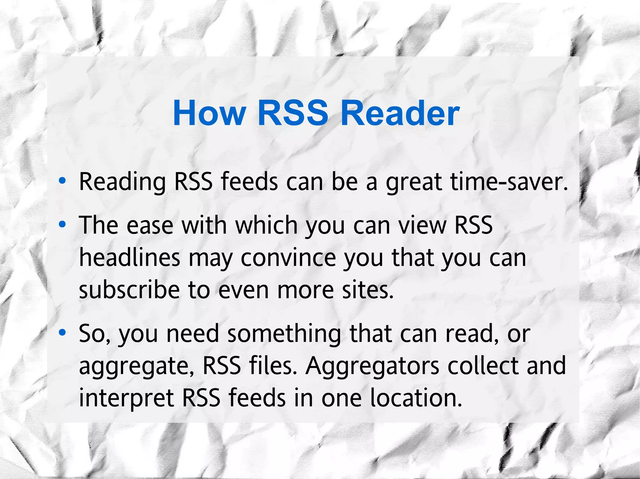 How Rss Works | PDF | Internet | Computing