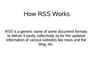 How Rss Works | PDF