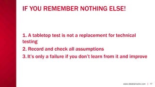 How to run a tabletop DR test | PPTX | Technology & Computing