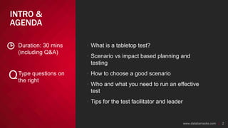 How to run a tabletop DR test | PPTX | Technology & Computing