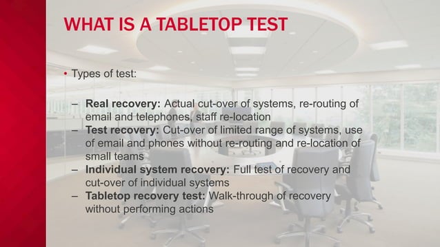 How to run a tabletop DR test
