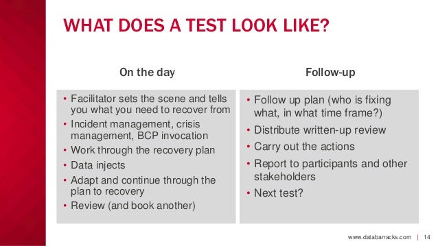 How to run a tabletop DR test