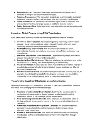 How RWA Tokenization is Transforming Global Finance and Investment | PDF