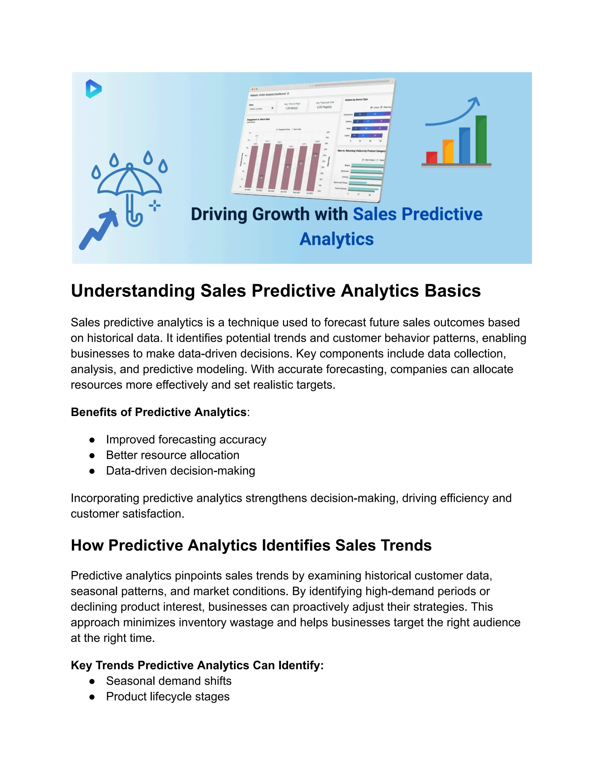 Unleashing Growth: How Sales Analytics Drives Business Success | PDF
