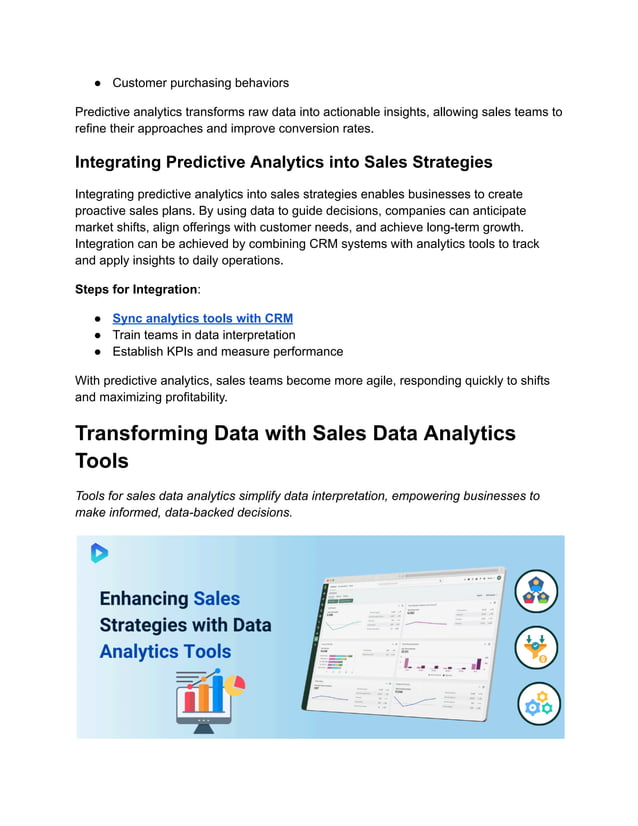 Unleashing Growth: How Sales Analytics Drives Business Success | PDF