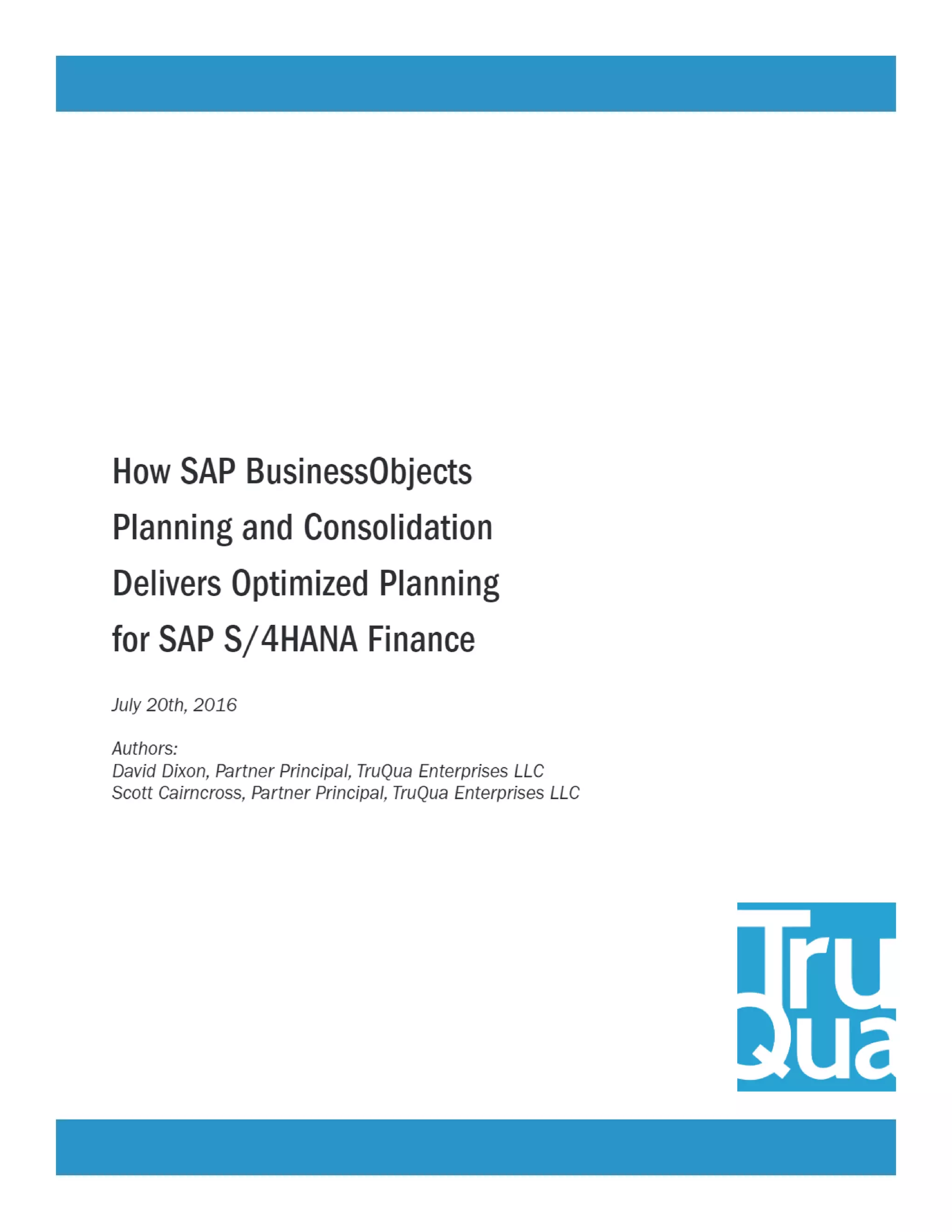 How sap business objects planning and consolidation delivers optimized ...
