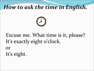 How say the time | PPT
