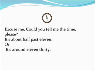 How say the time | PPT