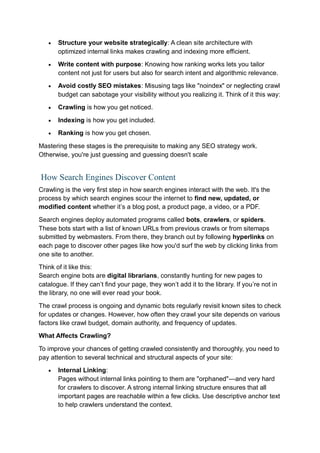 How Do Search Engines Work: Crawling, Indexing & Ranking Explained | PDF