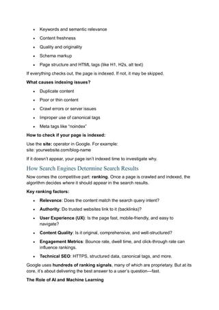 How Do Search Engines Work: Crawling, Indexing & Ranking Explained | PDF