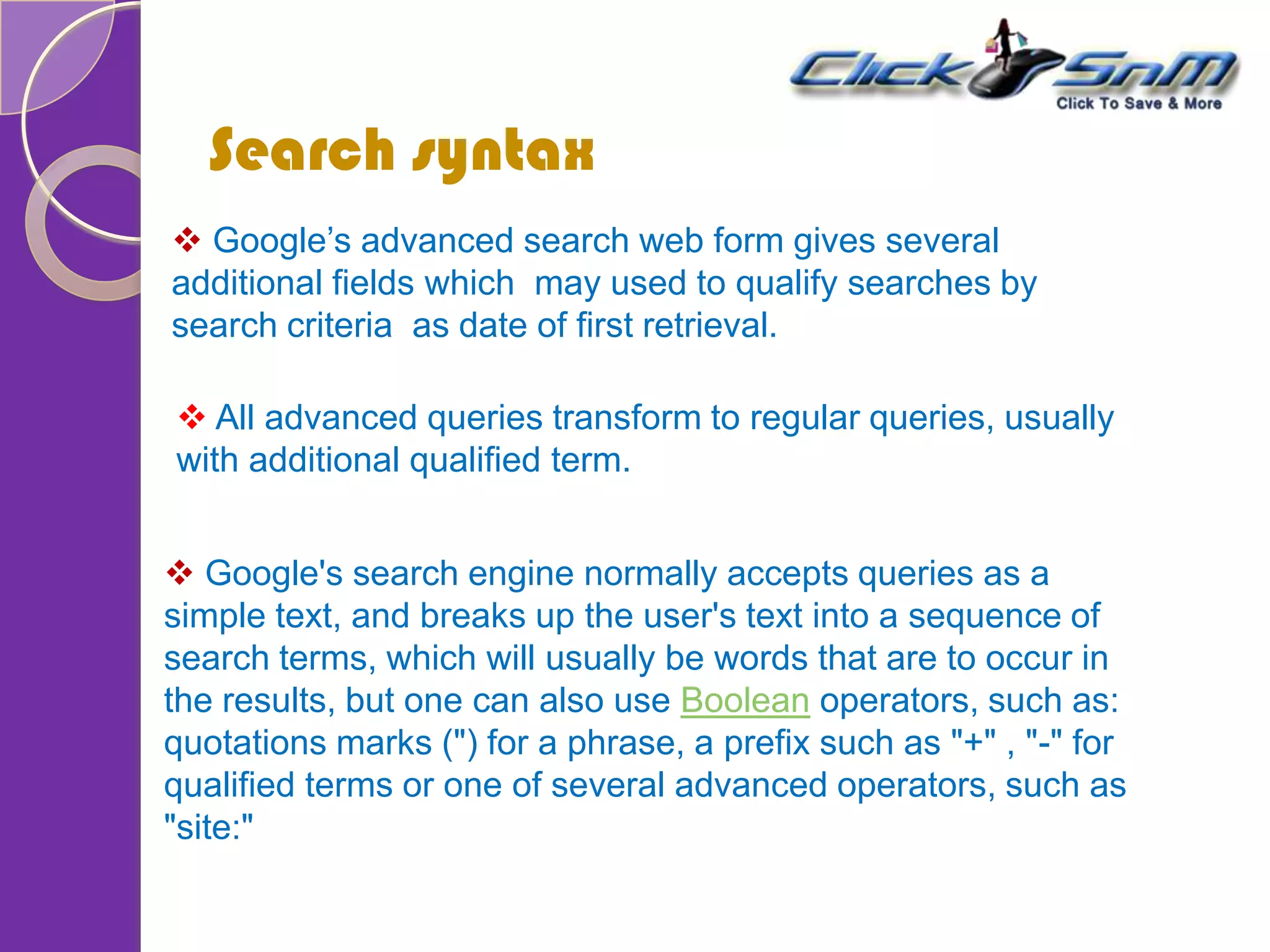 How search engine works | PPTX