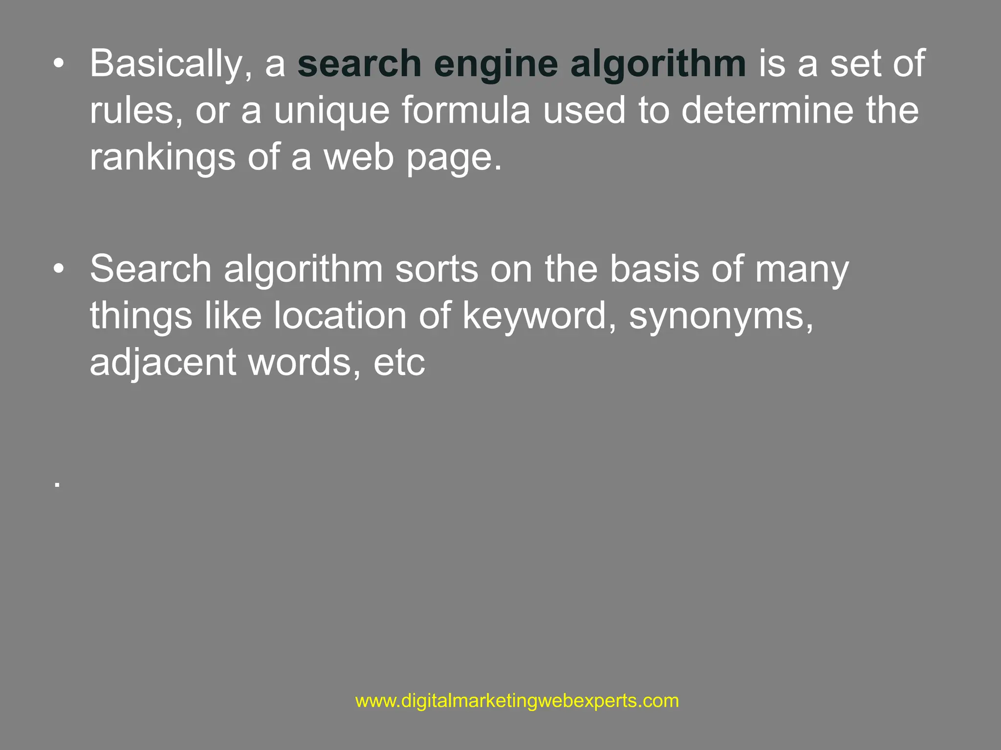 how search engine works in google search engine | PPT