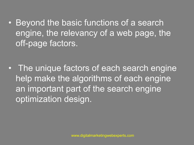 how search engine works in google search engine | PPT