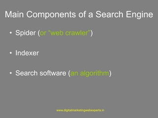 how search engine works in google search engine | PPT