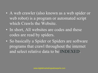 how search engine works in google search engine | PPT