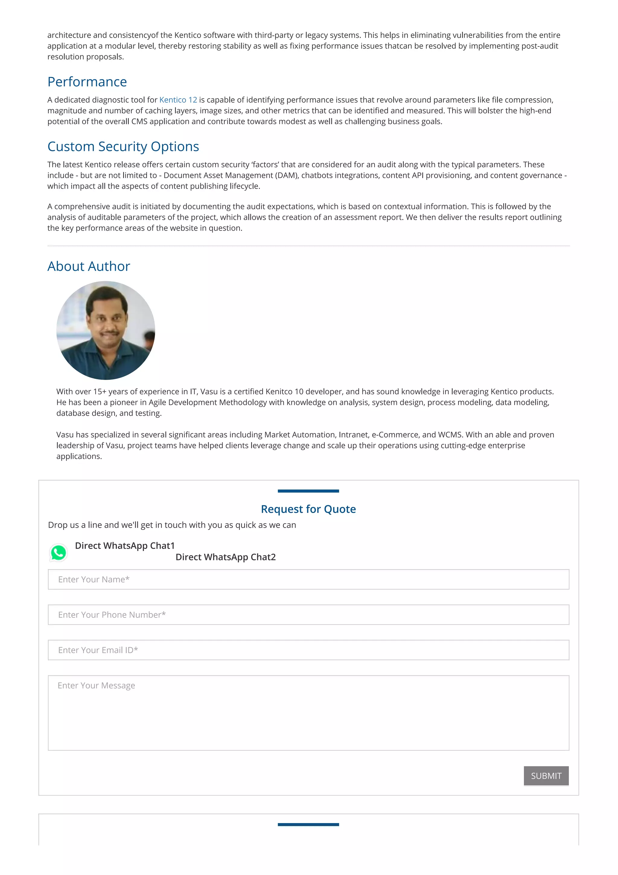 How Security Audits Improve Reliability in Kentico 12 | PDF