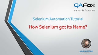 How selenium got its name? | PPTX