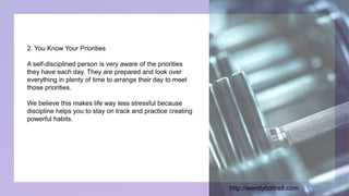 How self discipline benefits your health & fitness | PPT