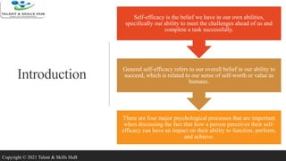How Self Efficacy Affects Functioning | PPTX