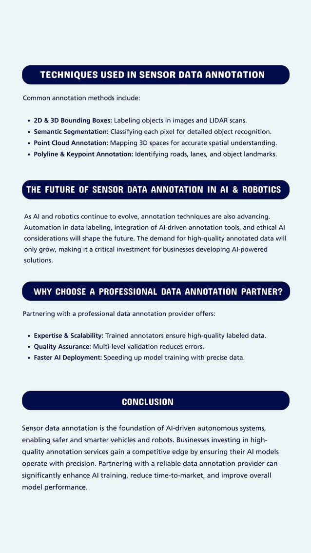 How Sensor Data Annotation Powers Autonomous Vehicles and Robotics | PDF