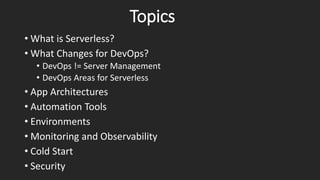 How Serverless Changes DevOps | PPT