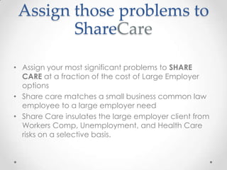 How share care works | PPT