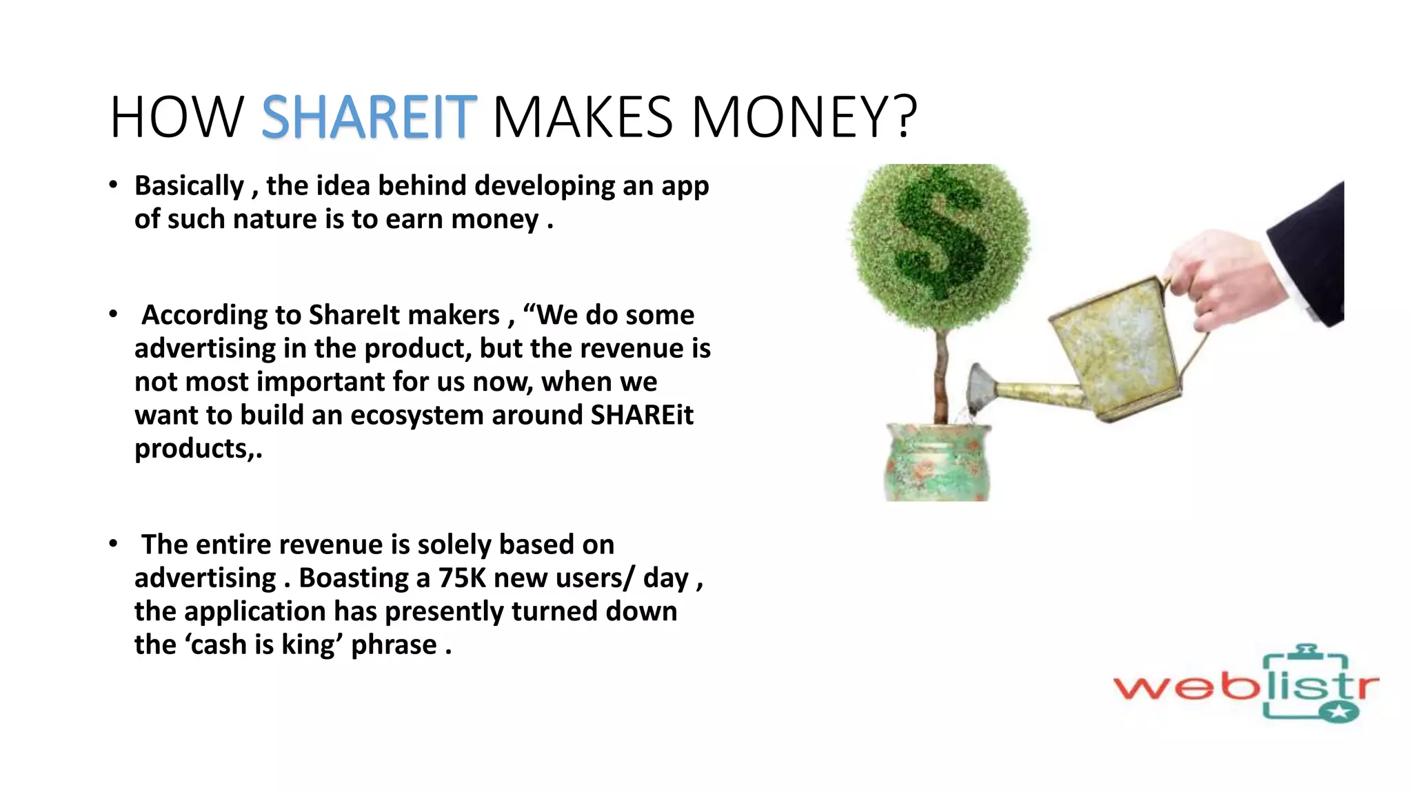 How shareit makes money | PPT