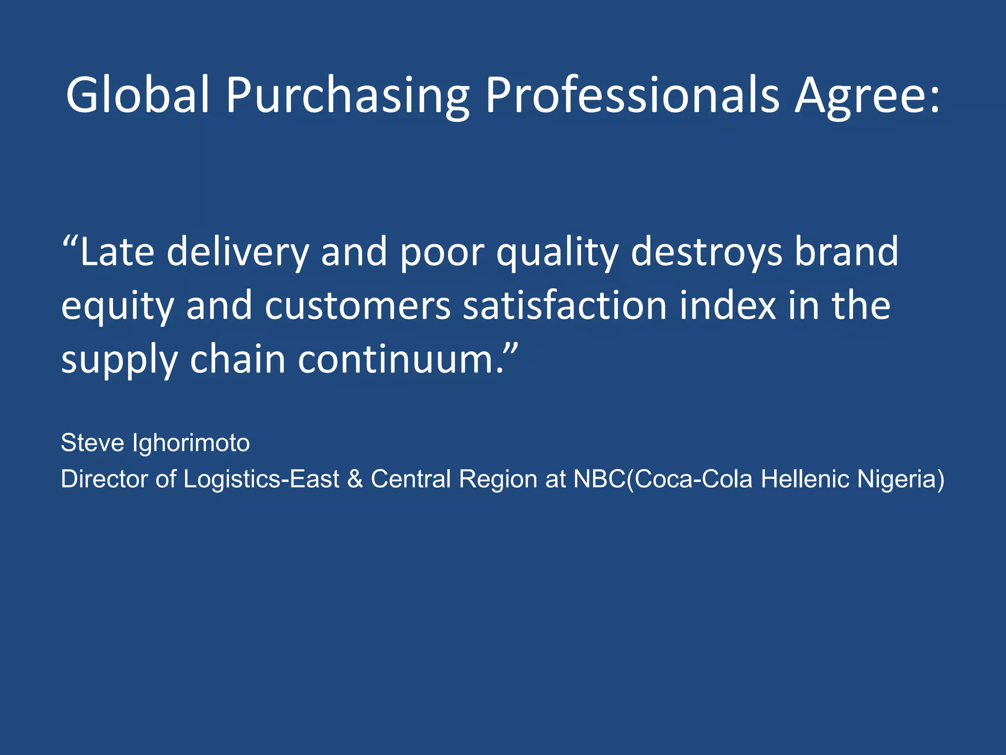 How Should Suppliers be Penalized for Late Deliveries or Poor Quality ...