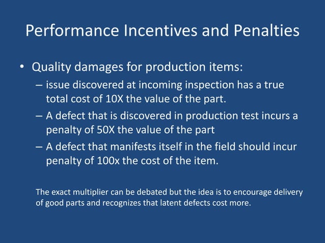 How Should Suppliers be Penalized for Late Deliveries or Poor Quality ...
