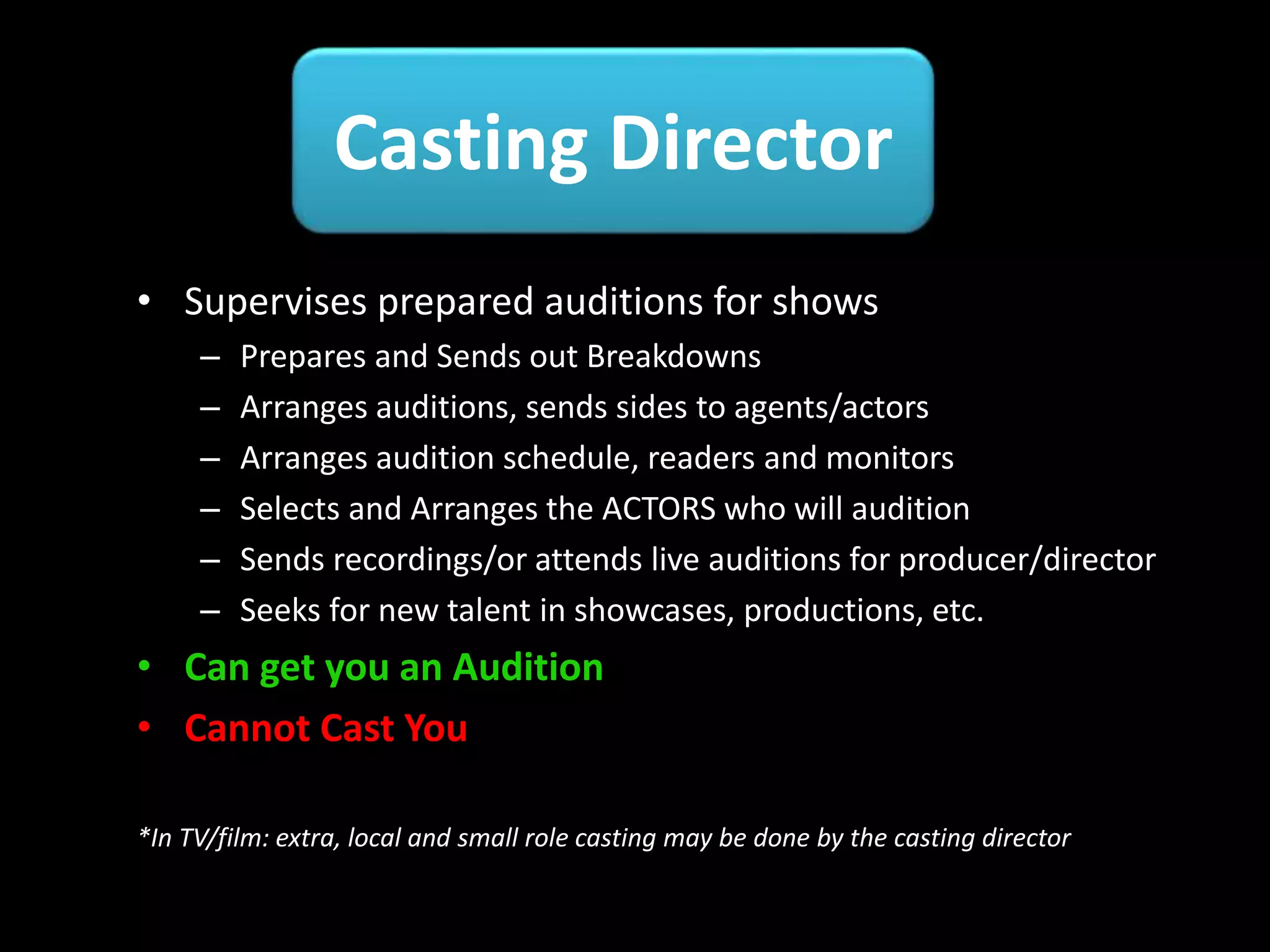 How shows get cast | PPTX