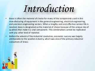 Brass parts for applications industries | PPT