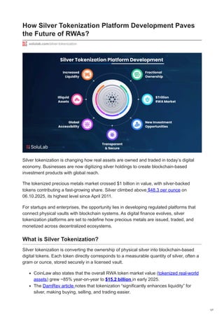 How Silver Tokenization Platform Development Paves the Future of RWAs.pdf