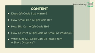 How Small Can A QR Code Be? Detailed QR Code Sizing Guide | PPT