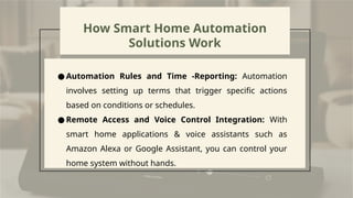 How Smart Home Automation Work: A Simple Guide | PPTX