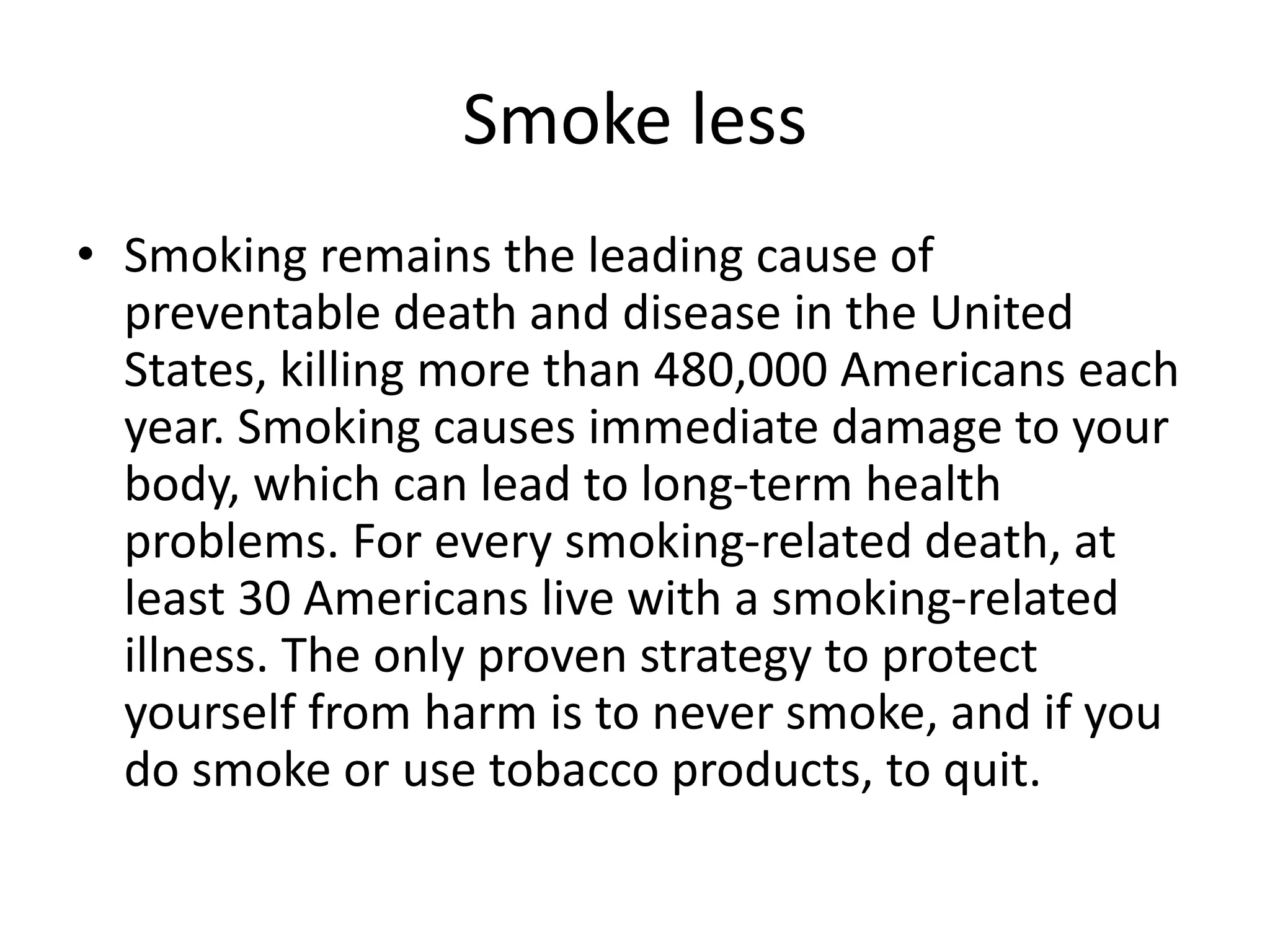 How smokers can reduce their smoking cravings | PPTX