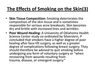 How smoking affects the skin | PPTX
