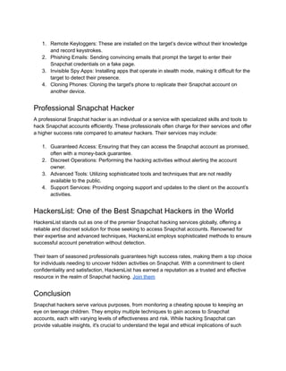 How Snapchat Hacker Helps You to Spend Infidelity-Free Life.pdf | Free ...