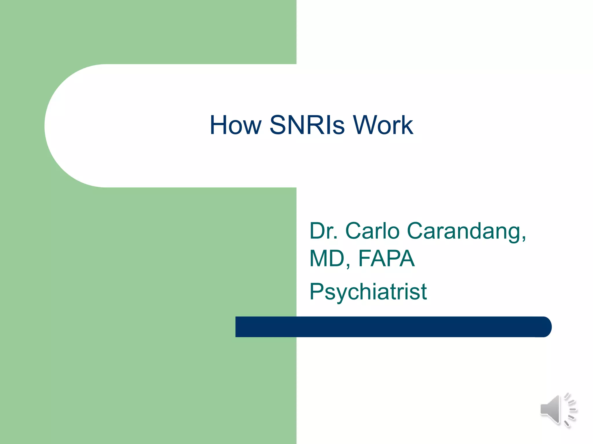 How SNRIs Work | PPTX
