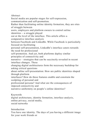 How Social Media Affects Our Self-PerceptionBy Kelsey Sunstrum.docx