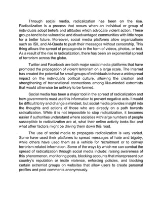 How Social Media has Helped in the Spread of Radicalization | PDF