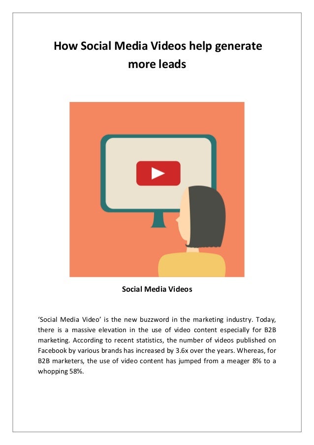 How Social Media Videos Help Generate More Leads